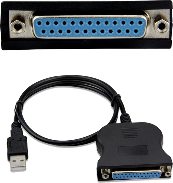 16-6526-02 USB 2.0 Male to DB25 Parallel Female Adapter – AA Electronics